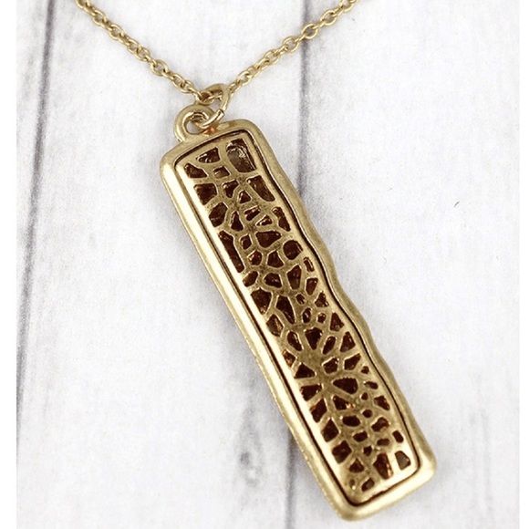 Jewelry | Goldtone Puffed Filigree Bar | Poshmark